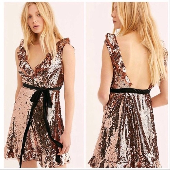 Free People | Dresses | Nwt Free People Tribeca Sequined Mini Party ...